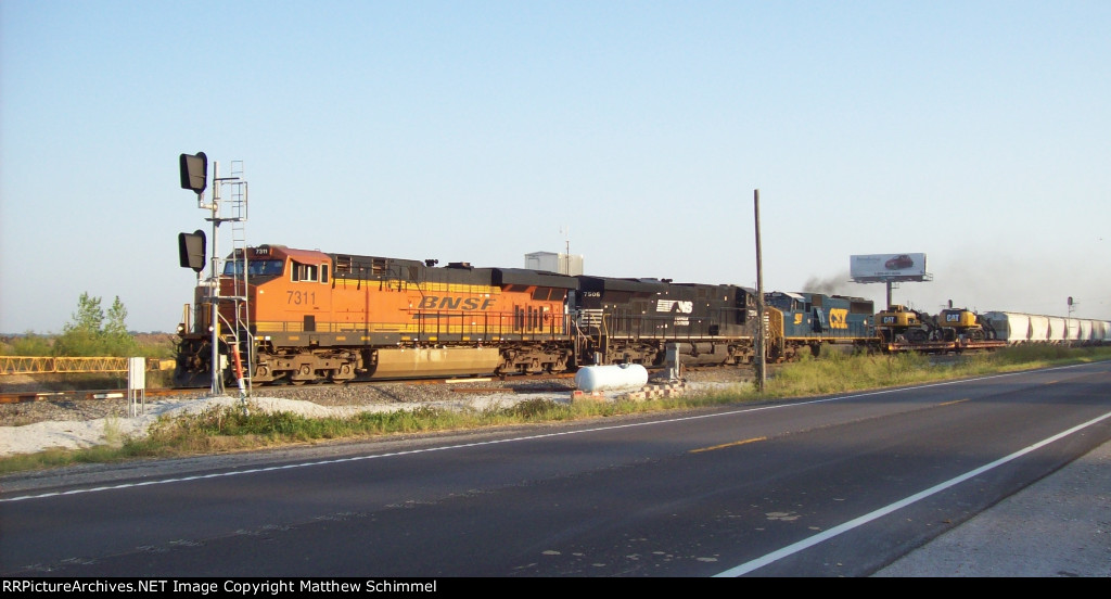 BNSF 7311 & NS 7506 & CSX 4517